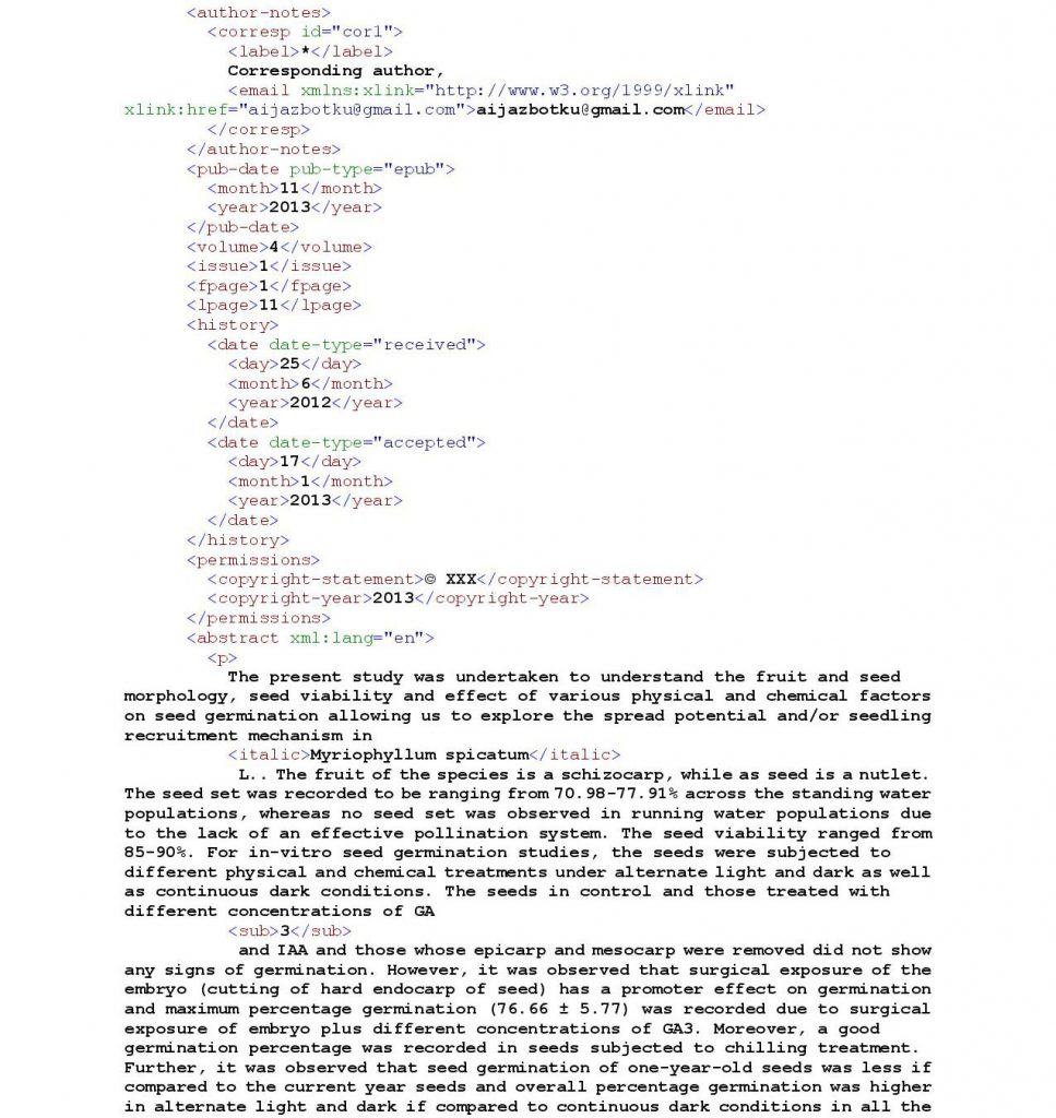 Jats XML Conversion Services – JatsTech